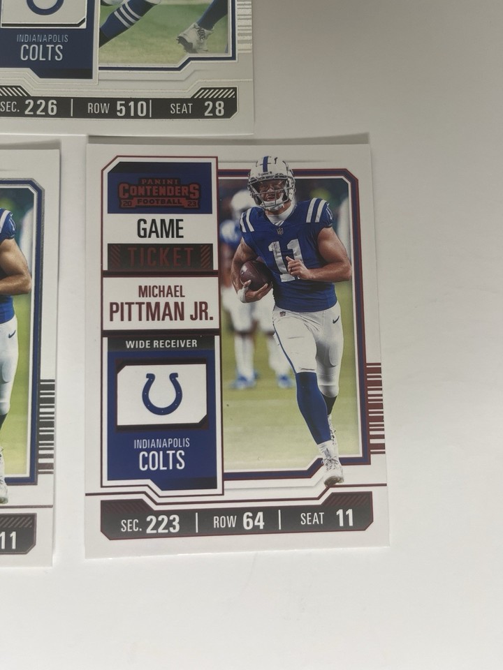 Indianapolis Colts Cards Lot Of 3 Jonathan Taylor And Michael Pittman ...