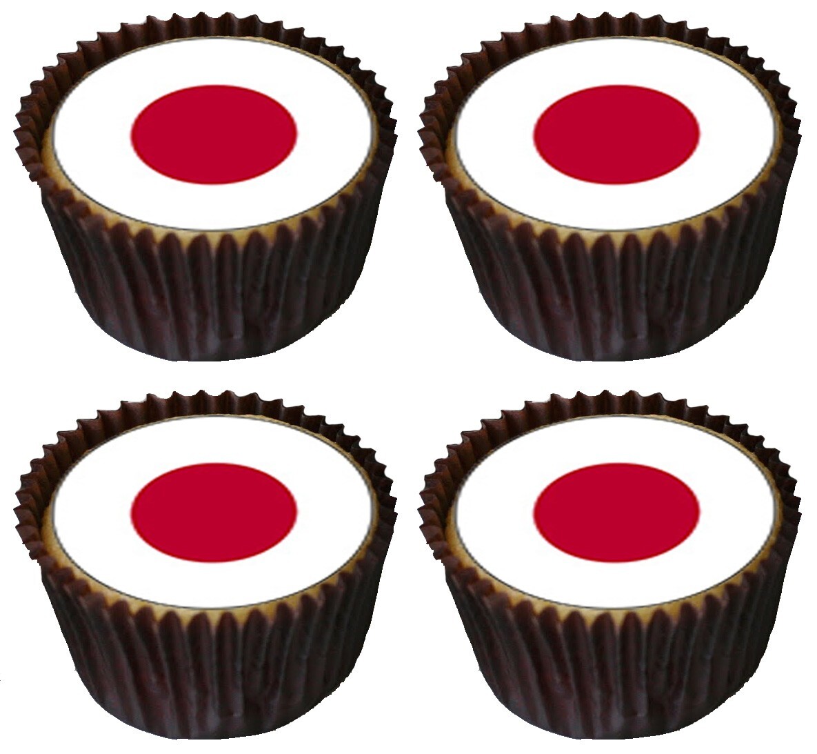 Japan Flag Cupcake Toppers Edible Icing Wafer Decor Bday Party Travel ...
