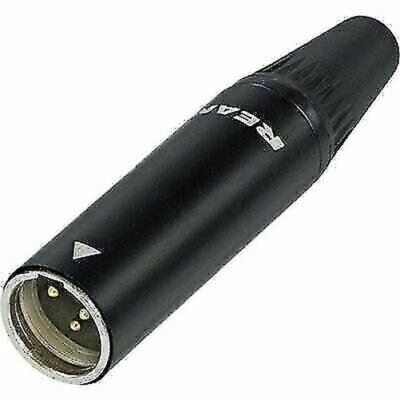 Rean RT3MC-B Male TINY XLR Connector. Mini Microphone Balanced. 3 Pole ...
