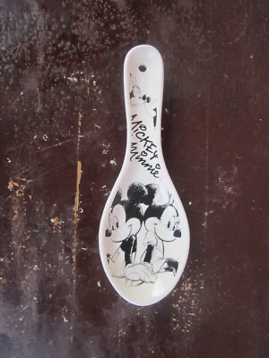 Disney Mickey And Minnie Mouse Sketchbook Ceramic Kitchen Spoon Rest ...