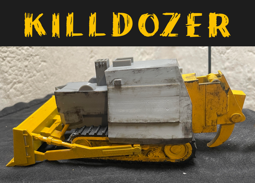 Hand Painted Killdozer 9" Length Resin Model | eBay