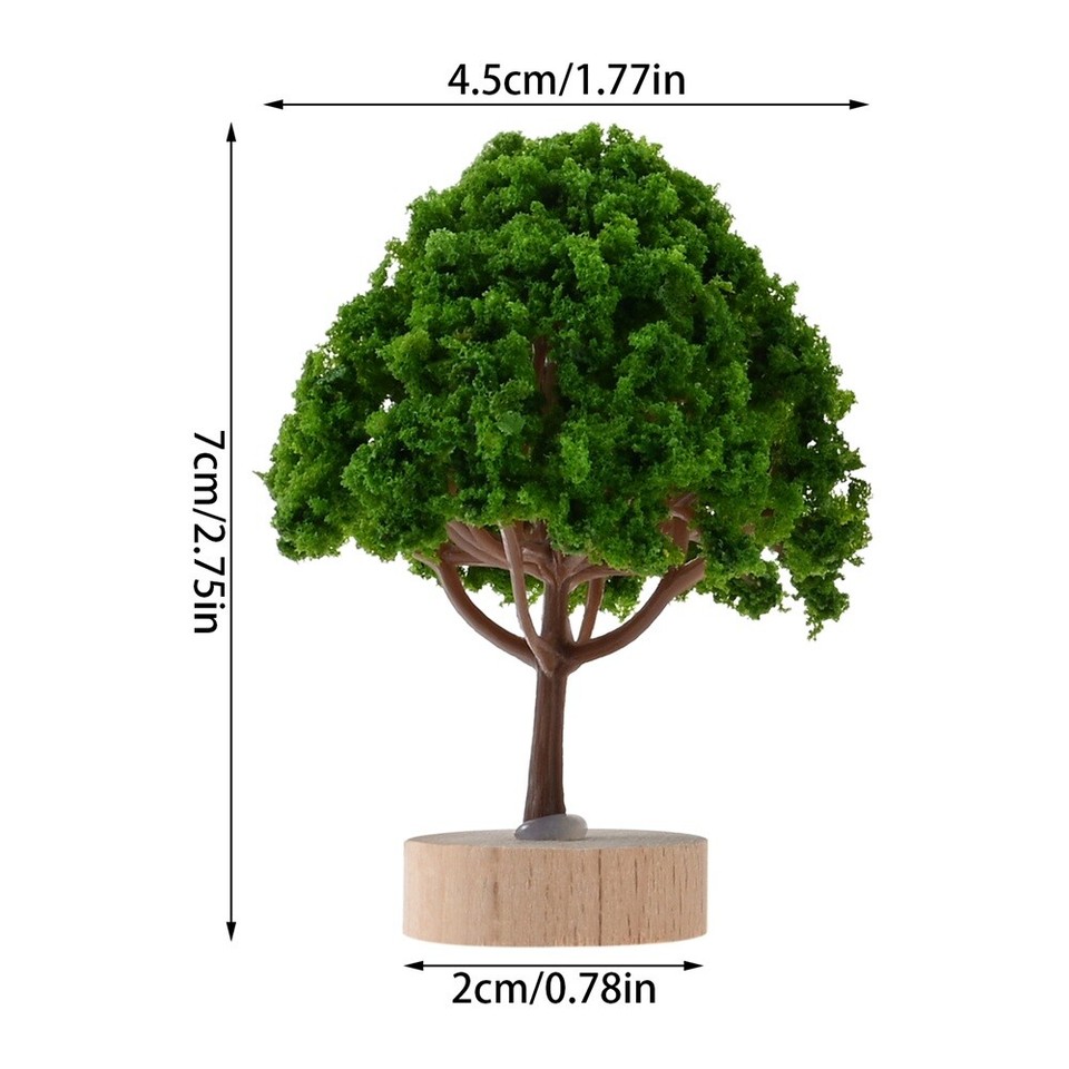 4Pcs Plastic Wood Model Trees for Crafts Dollhouse Scenery Desktop ...