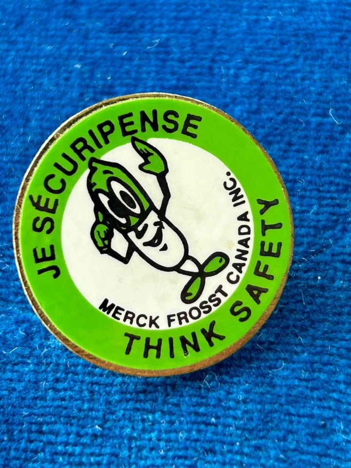 Merck Frosst Canada Pharmaceutical Pills Think Safety Pharma Lapel Pin ...