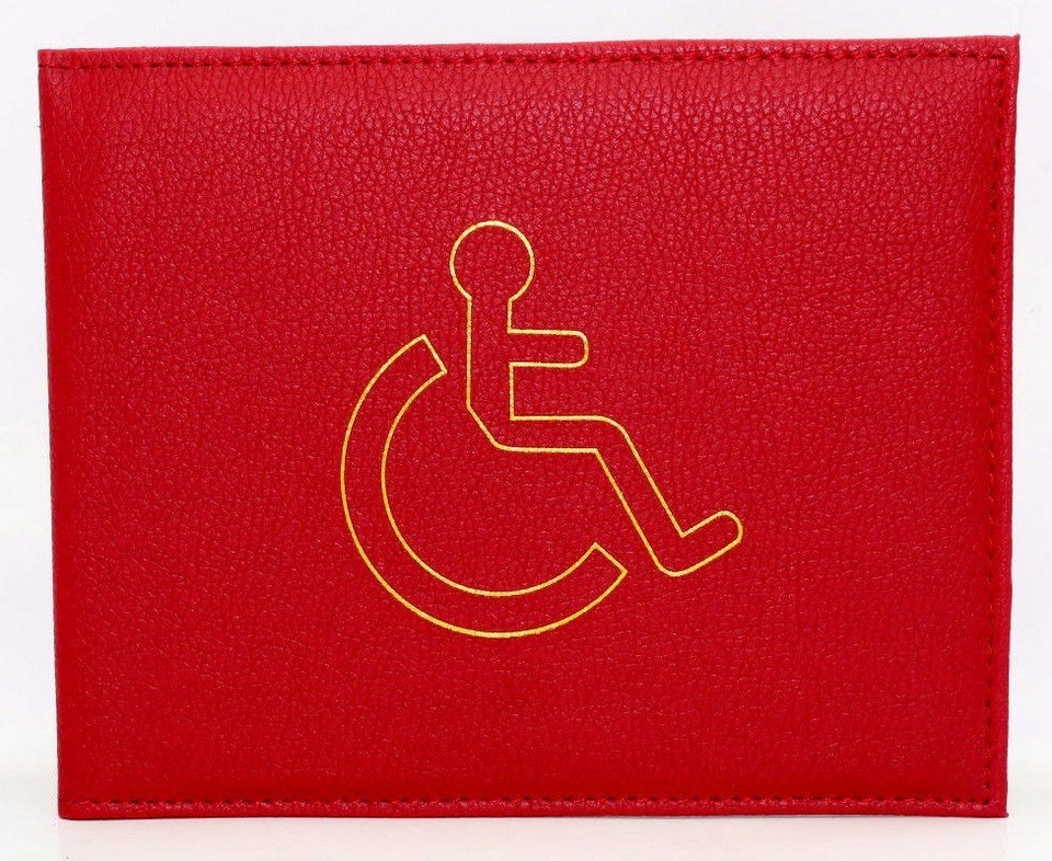 Pu Leather Disabled Parking Permit Holder Blue Badge Safe Hologram ...