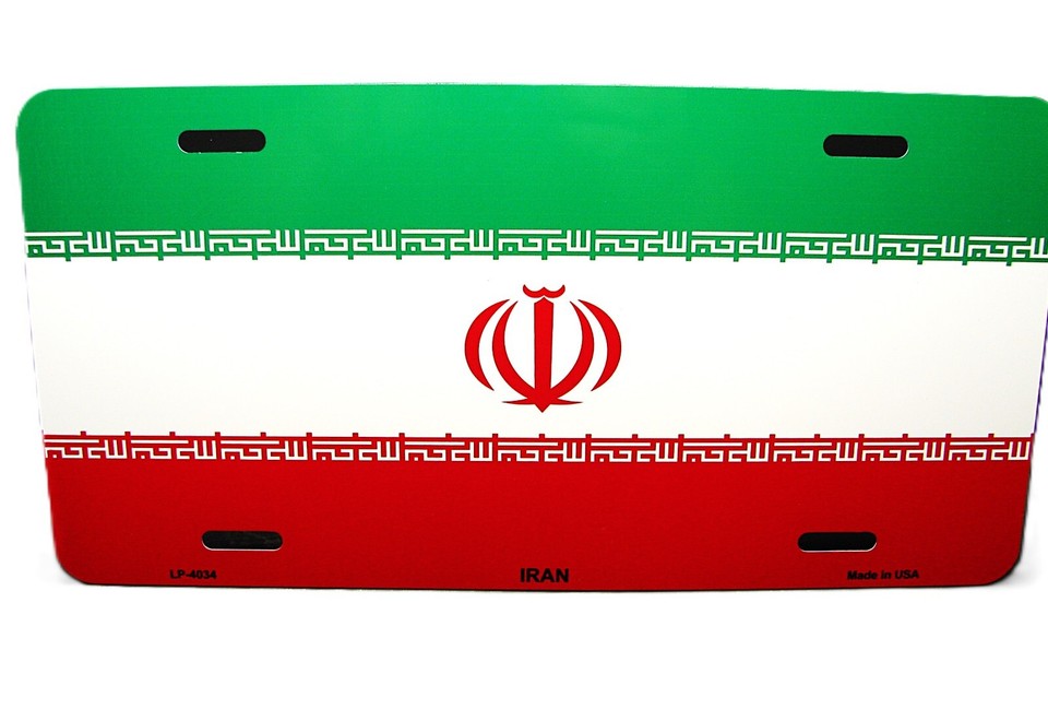 IRAN FLAG PERSIA PERSIAN FLAG IRANIAN METAL NOVELTY CAR LICENSE PLATE ...