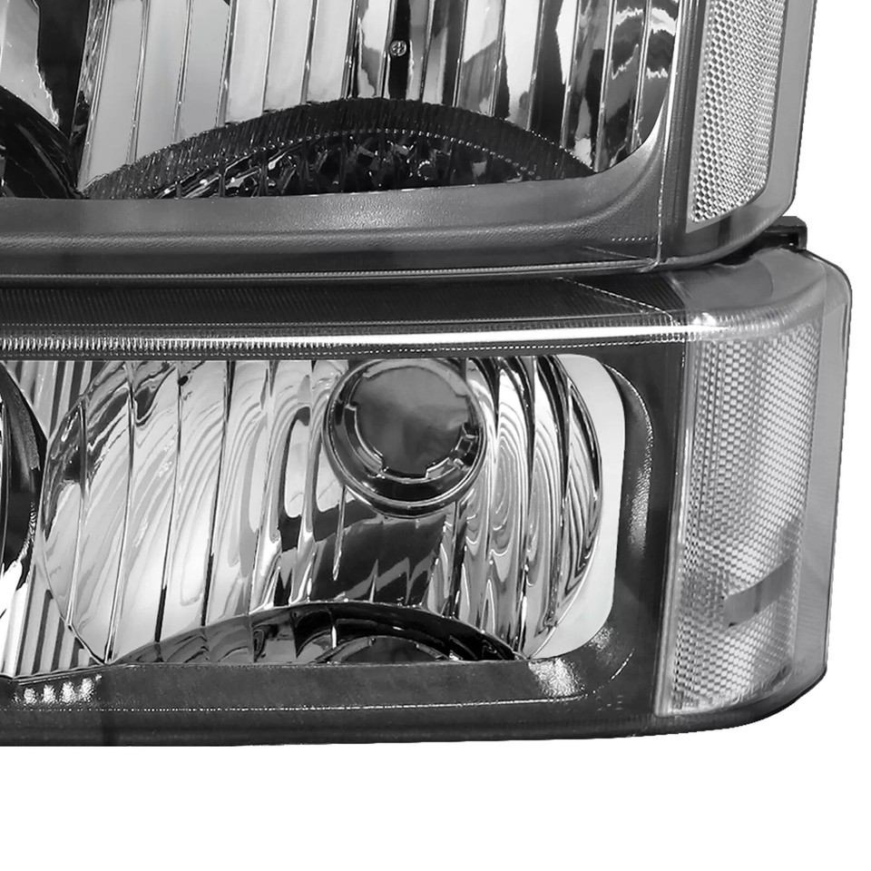 Pair Headlights For Chevy Silverado 1500/2500 HD 3500 & Avalanche 1500/ ...