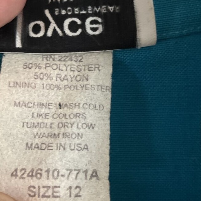 Vintage 80s Joyce Sportswear 12 Logo Color Block Boho Lined Jacket USA ...