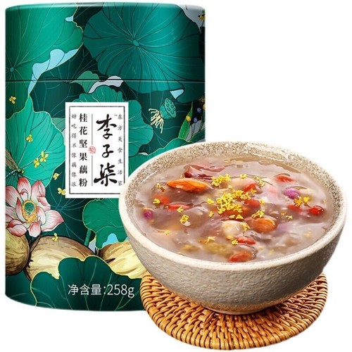 Li Ziqi Cinnamon Nut Lotus Root Powder 258g 李子柒 桂花坚果藕粉 营养早餐代餐食品 ...