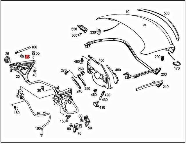 Mercedes-Benz 1717580140 Genuine OEM Hinge ASSY Filler for sale online ...