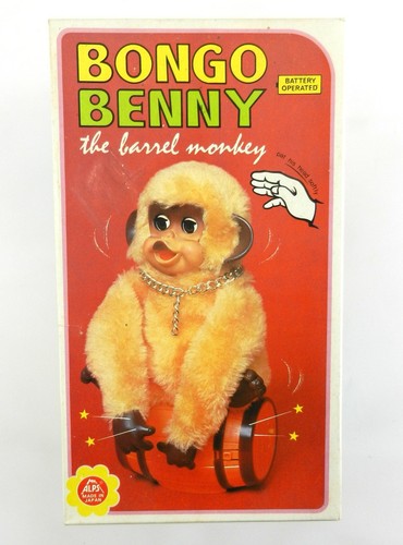 Vtg Alps Bongo Benny The Barrel Monkey Toy #032~"BOX ONLY"~Japan~ Good ...