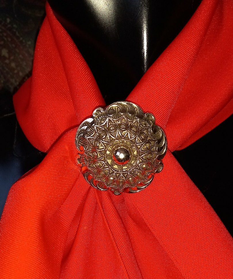 VINTAGE Scarf Ring 1960/70s ELABORATE Design Gold Tone/Work Classic ...