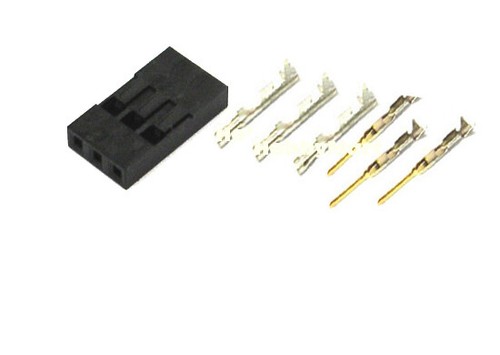 3-pin Jumper Dupont 2.54mm Connector Gold Crimp Terminal Pin Male ...