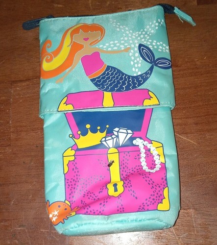 Thirty One AG48 Hide & Peek Pouch Mermaid Treasure Mom's Drink Travel ...
