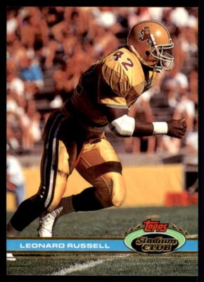 1991 TOPPS STADIUM CLUB FOOTBALL CARD NEW ENGLAND PATRIOTS #435 LEONARD ...