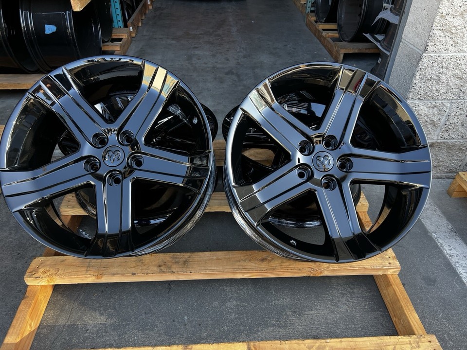 22” Dodge Ram RT 1500 Factory OEM Original Stock Black Wheels Rims ...