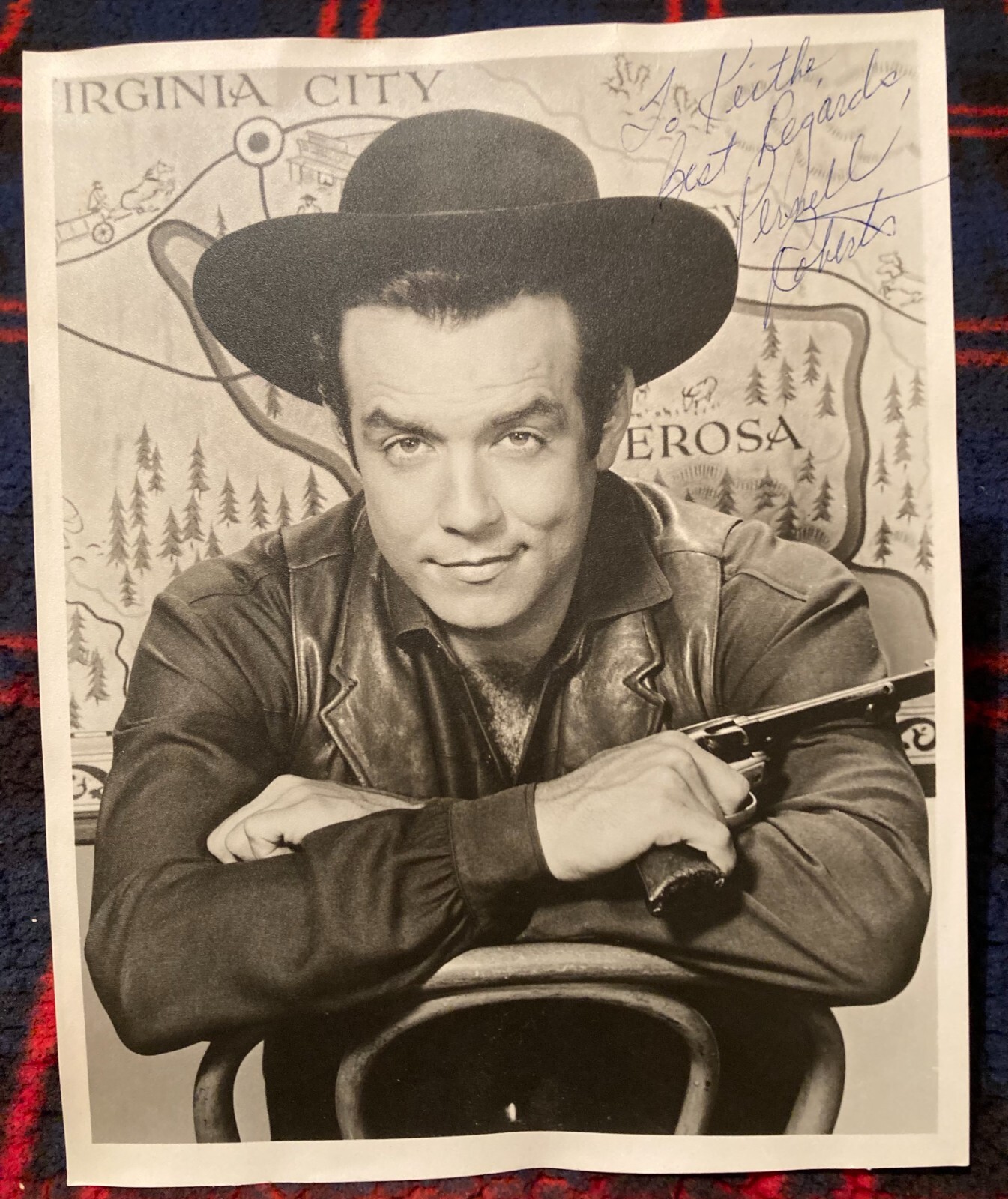 PERNELL ROBERTS Bonanza HAND SIGNED Autograph VINTAGE ORIGINAL PHOTO ...