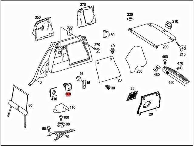 Mercedes-Benz Genuine OEM Power Outlet Part 1638200051 for sale online ...