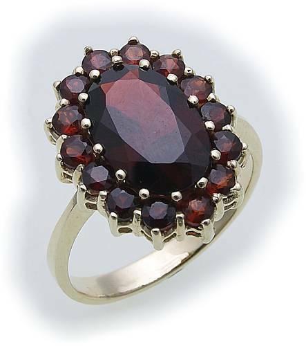 Women's Ring M.Granat IN Gold 333 Garnet All Widths Yellow Quality 8052 ...