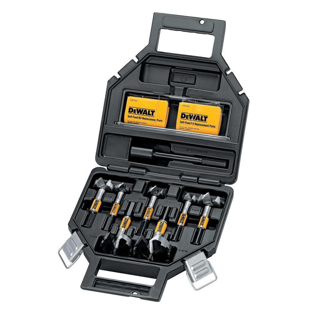 DEWALT DW1649 8-Piece 7/16-Inch Shank Self-feed Bit Kit for sale online ...