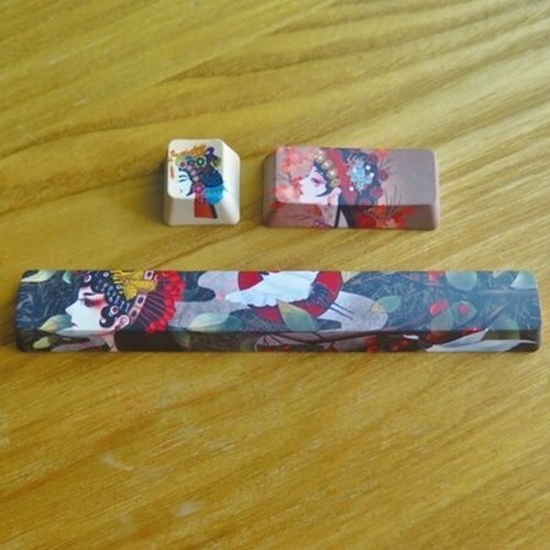 3 Custom Anime Keycap Set For Mechanical Keyboard Waifu Key Caps ...