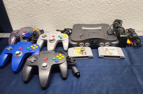 Nintendo 64 Console Bundle 4 Controllers 2 Games | eBay