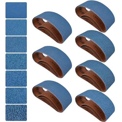 3x21 Inch Sanding Belts 21 Pcs 7 Grits Sizes (3 Each of 40/60/80/120 ...