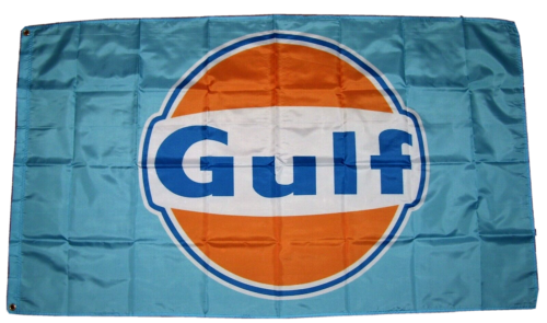 GULF OIL SIGN 3'X5' FLAG/BANNER SHELL EXXON MOBIL MAN CAVE ESSO FAST ...