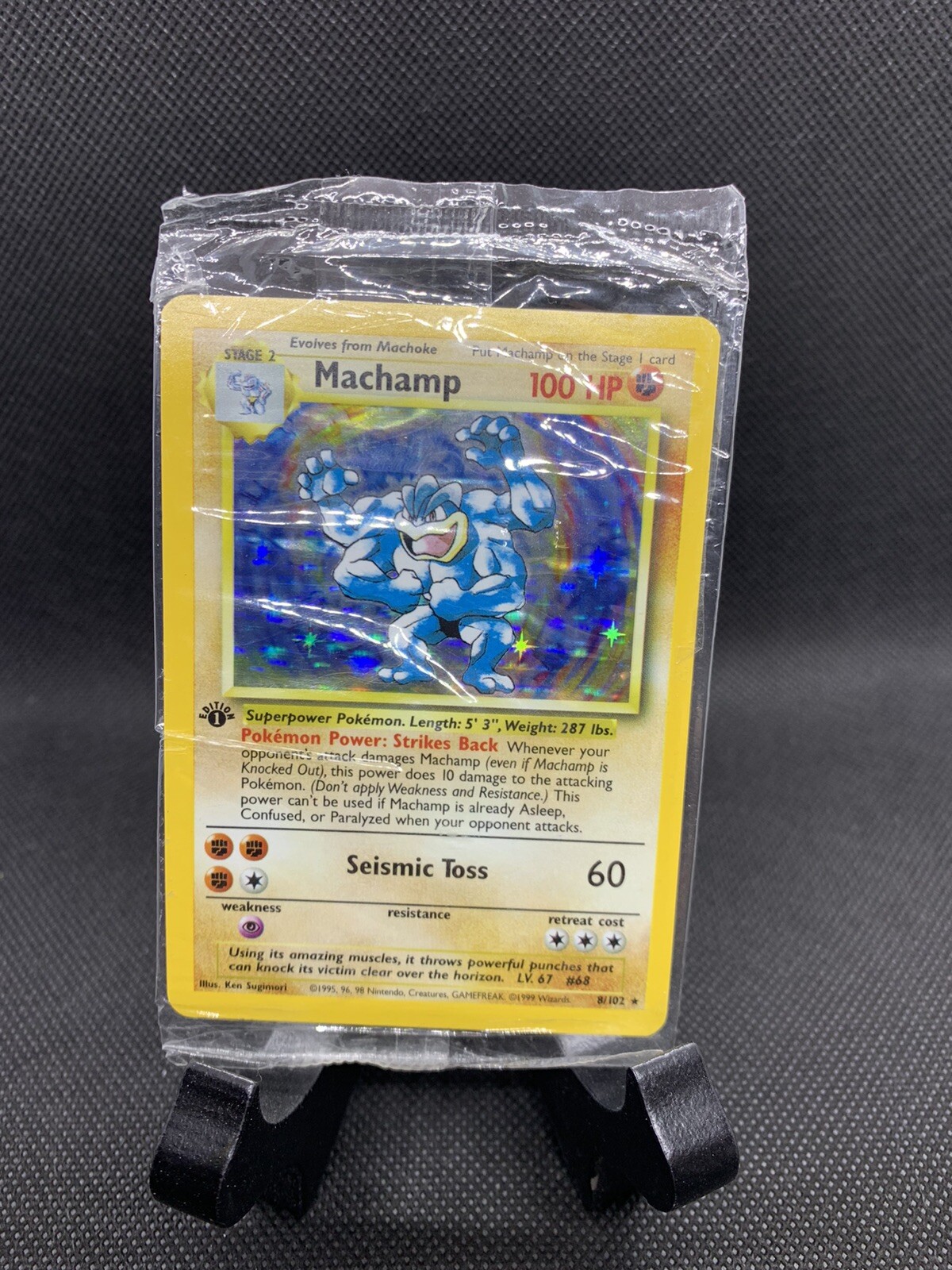 1999 Pokemon 1ST EDITION Base Set - MACHAMP - Holo Foil Rare Card 8/102 ...