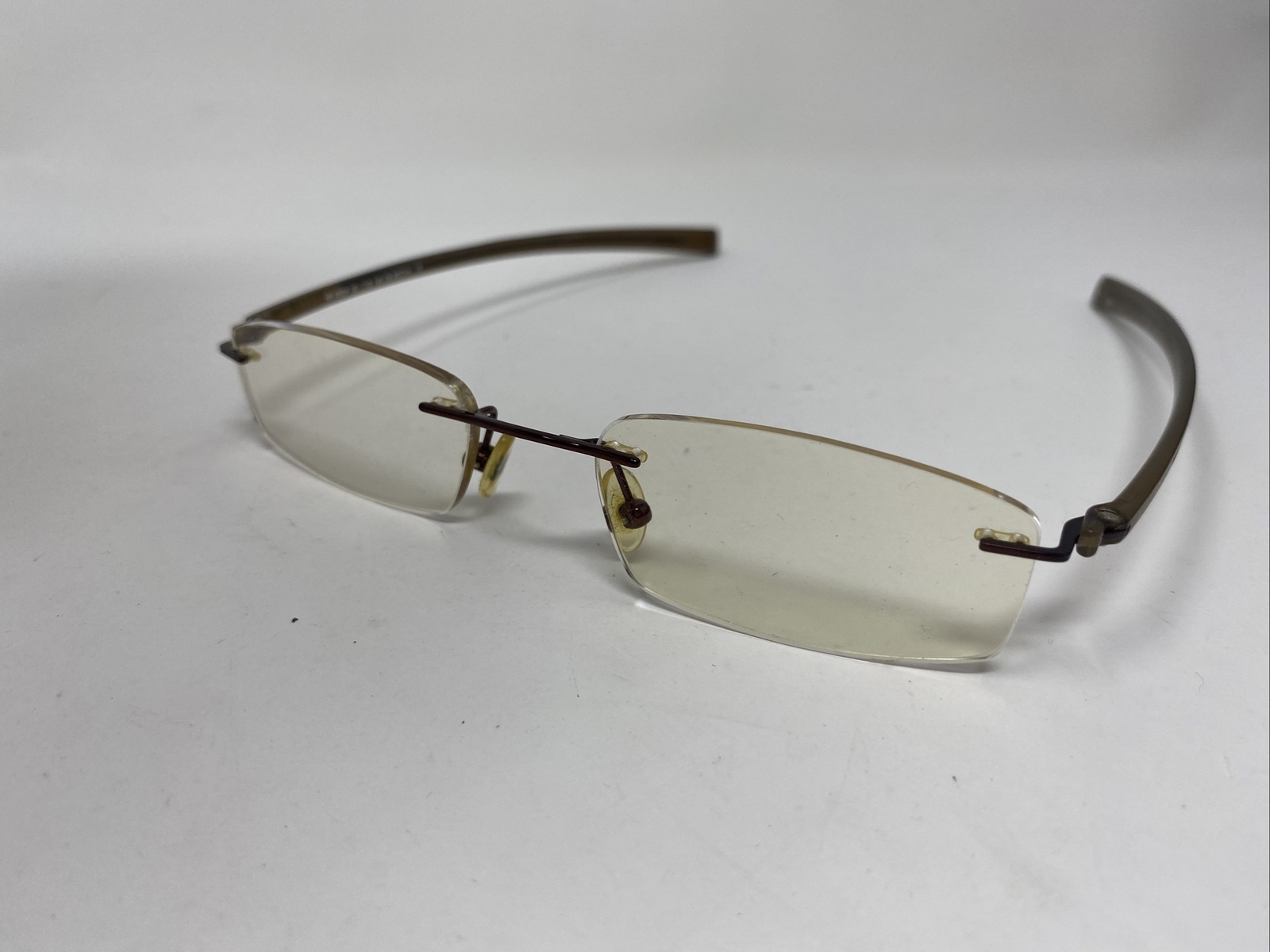 HELIUM EYEWEAR HE 4050F 50/18/140 DARK MOCHA BROWN RIMLESS EYEGLASSES ...