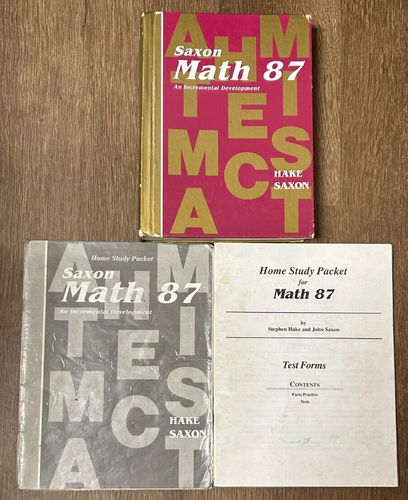 Saxon Math 87 Textbook, Home Study Packet, and Test Forms, 1st ed. | eBay