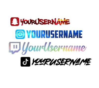 Custom Instagram Username Decals stickers | Social Media Decal | JDM ...