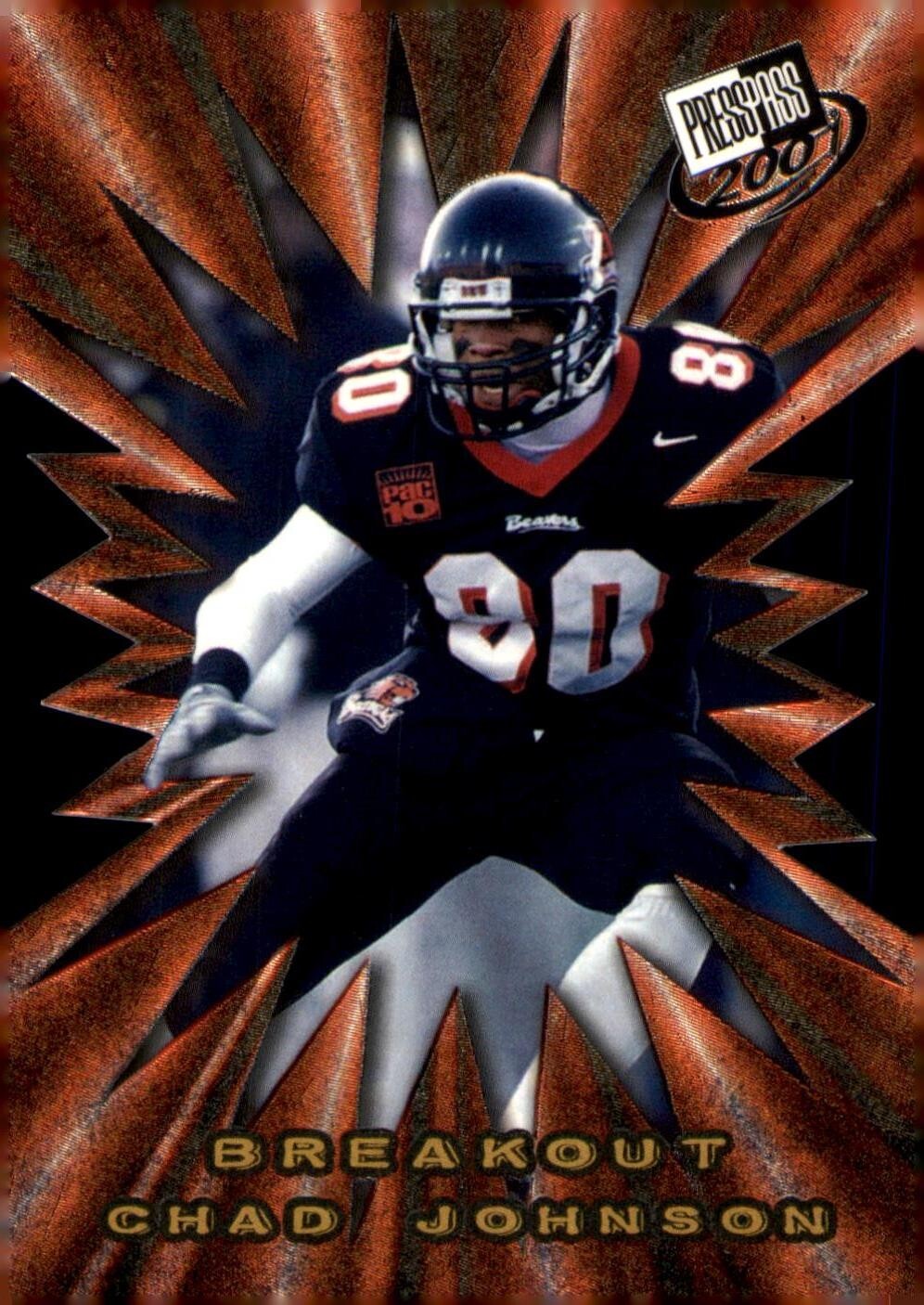 2001 Press Pass Breakout Die-Cut Chad Johnson Rookie Card #B25 | eBay
