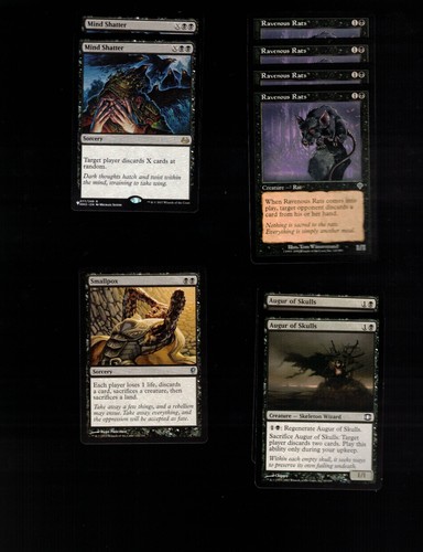 Discard Rack (Mono Black) Deck - Mind Shatter - MTG Magic Gathering 60 ...