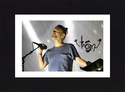 8X6 Mount THOM YORKE Signed Autograph PHOTO Ready To Frame Music ...