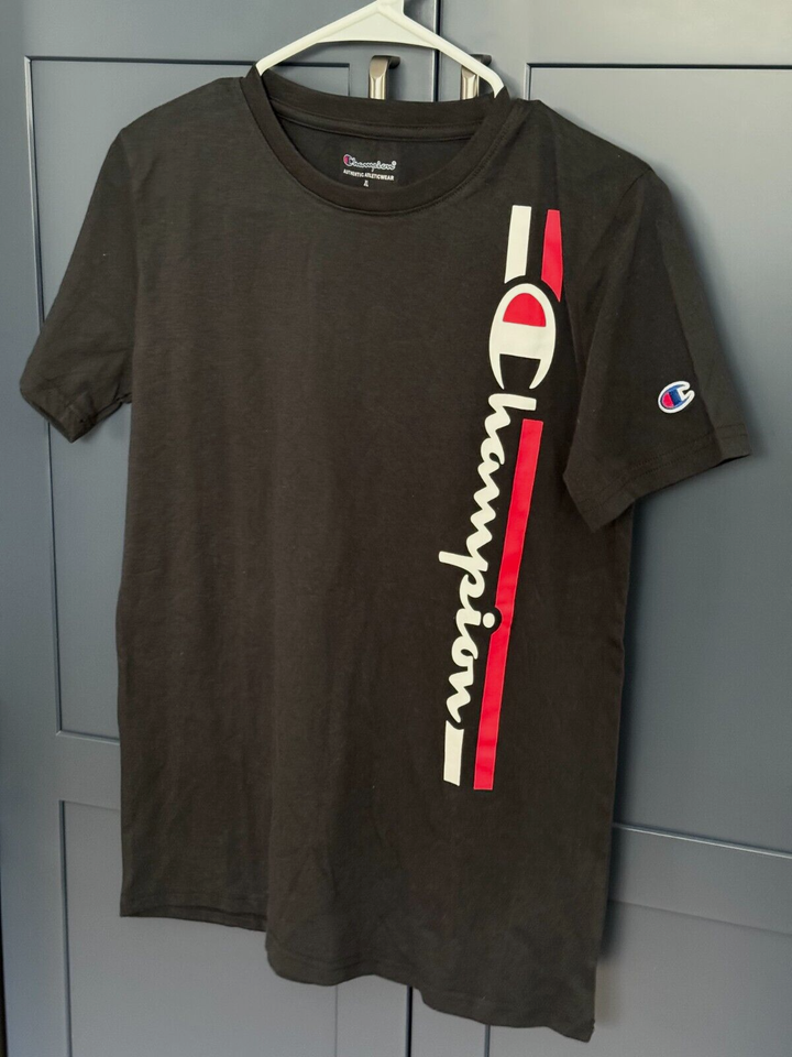 Champion Boys Classic Logo Tee - Size XLarge - Black | eBay