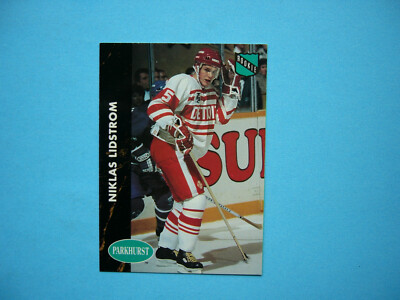 1991/92 PARKHURST NHL HOCKEY CARD #37 NICKLAS LIDSTROM ROOKIE NM SHARP+ ...