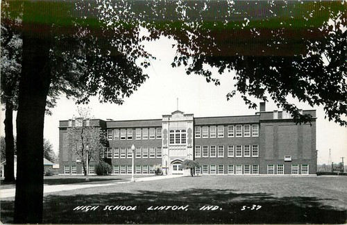 Indiana, IN, Linton, High School Real Photo Postcard | eBay