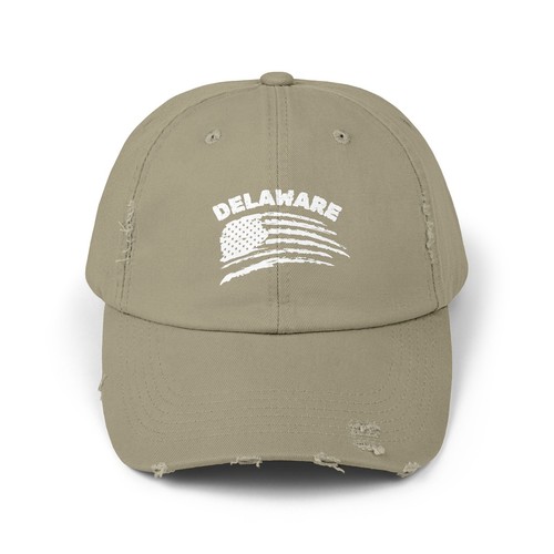 Delaware Distressed US Flag Baseball Cap Hat, Delaware Hat - Choose ...