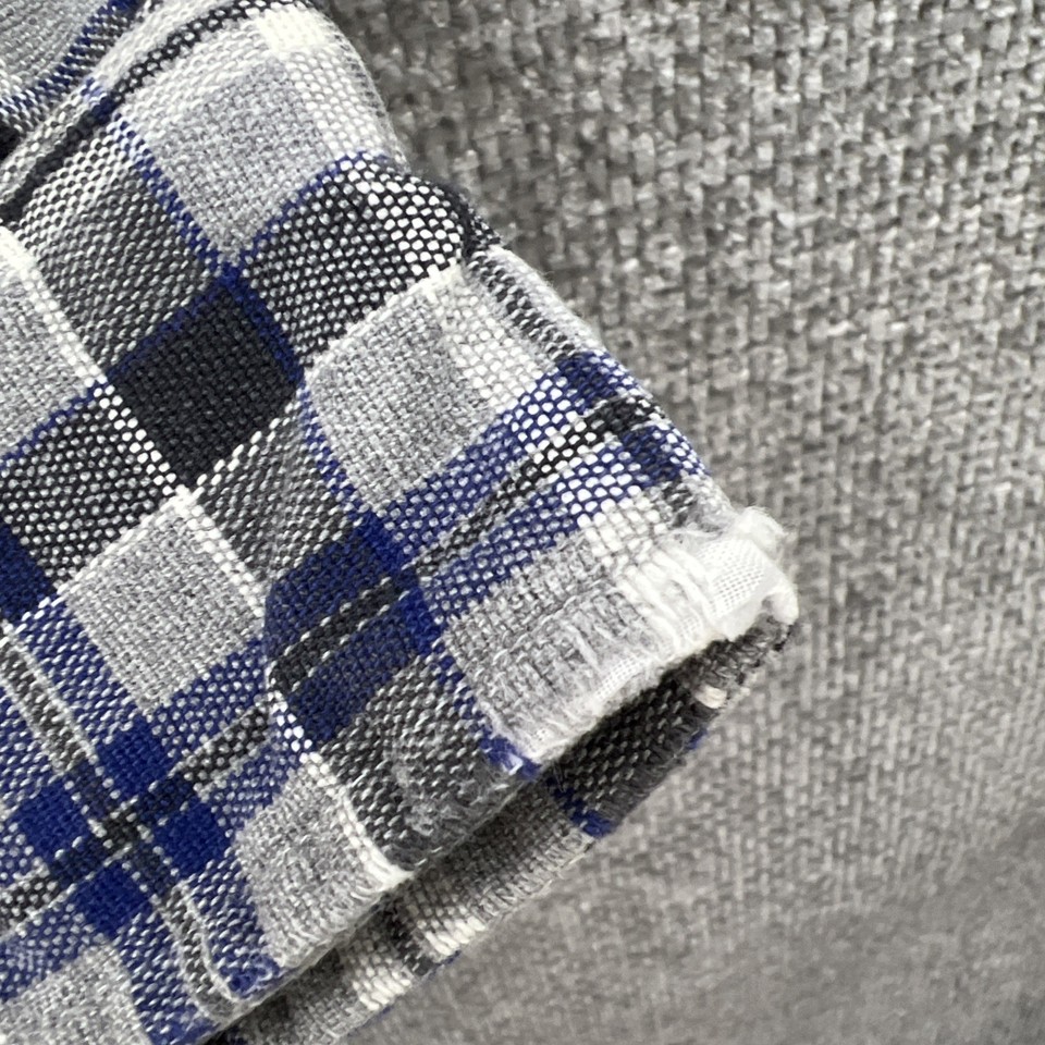 VTG LL Bean Chamois Button Up Shirt Mens Sz Large Blue Grey Pockets ...