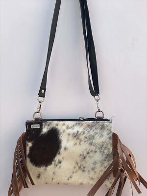 Cross body Real Cowhide Purse Handbag & Hand Clutch Cow Hide Bag ...