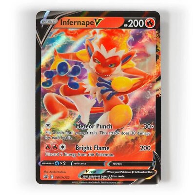 Pokemon - Infernape V - SWSH252 - Black Star Promo - Half Art Card ...