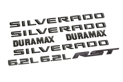 2019-2025 Chevrolet Next Gen Silverado 1500 RST Emblems Black GM OEM ...