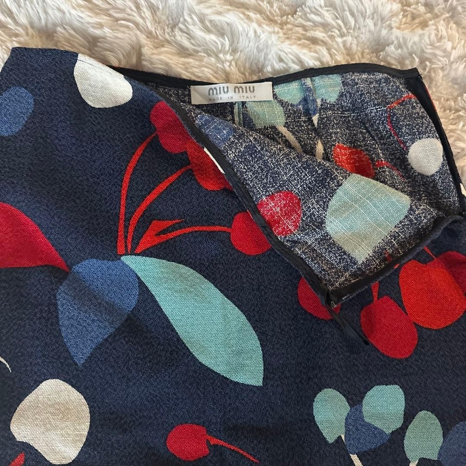 miu miu cherry print tight skirt miu miu | eBay UK
