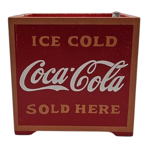 Vintage Coca-Cola Wood Memo Cube Collectible With Paper 4 Square Inches ...