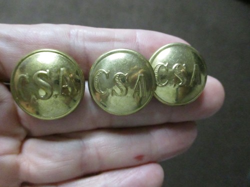 3 Vintage Repro Reenactment Confederate CSA Coat Buttons Civil War | eBay