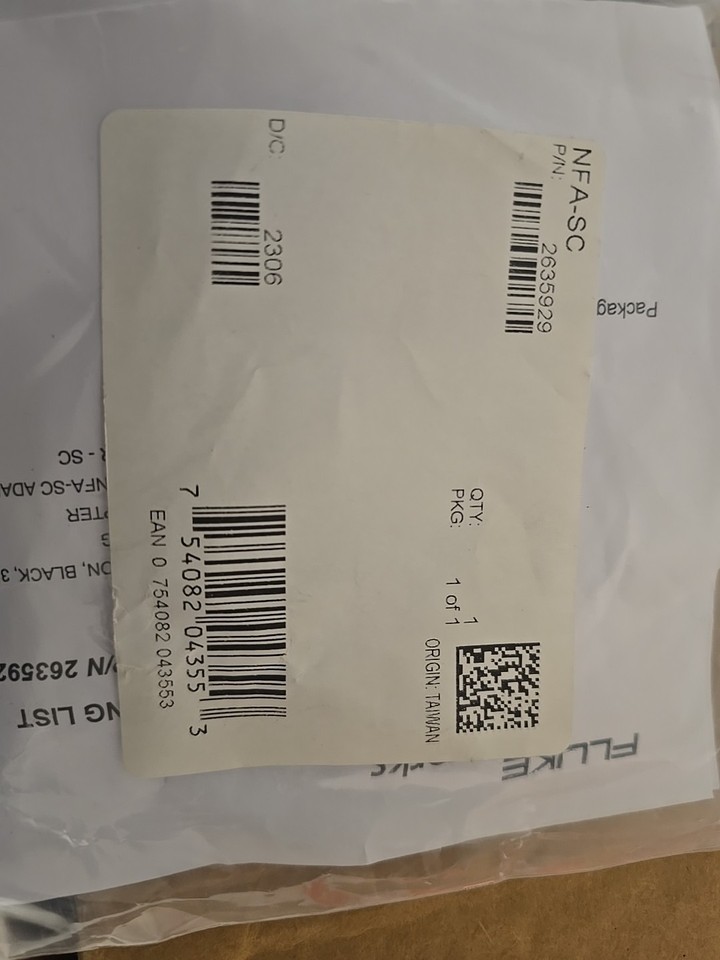 Fluke Networks NFA-SC SC Test Adapters - Set Of 2 | eBay