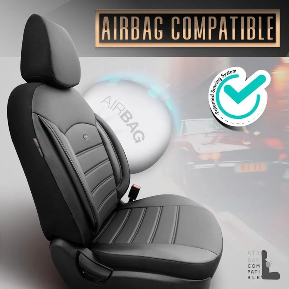 Car Seat Covers Leather Black For Opel COMBO van Body / Estate 2001 ...