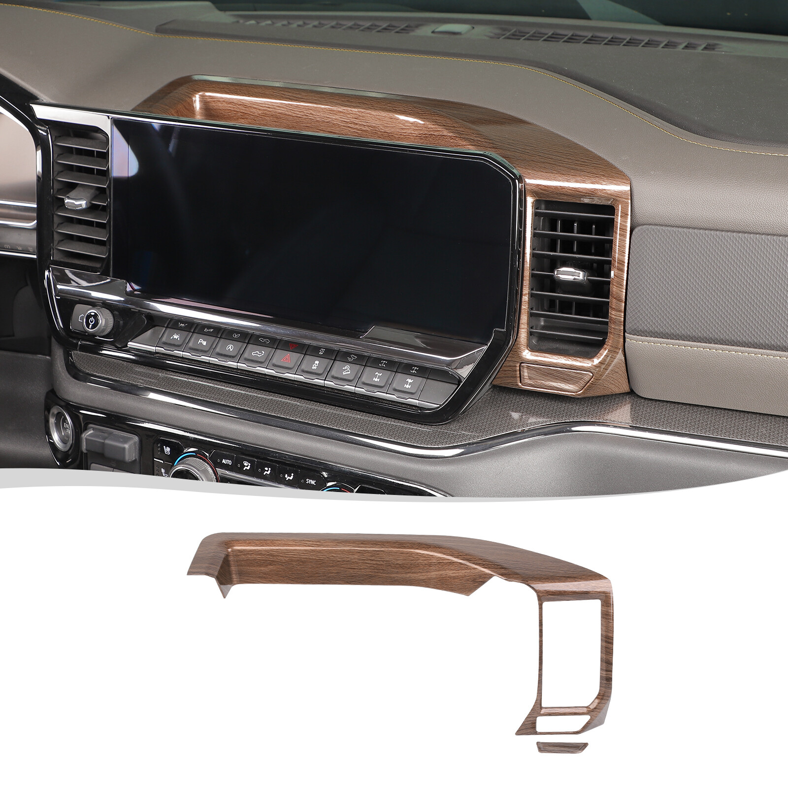 15x Wood Grain Interior Dash Cover Trim Kit For Chevy Silverado 2022 ...