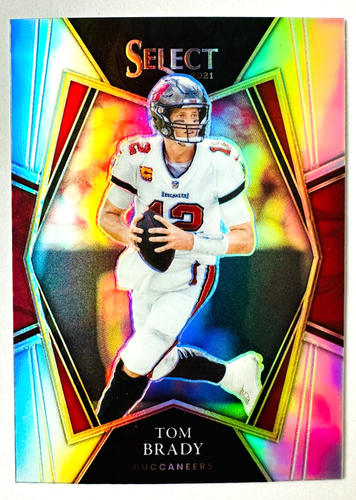 2021 Panini Select Tom Brady SILVER Prizm Card Premier Level Buccaneers ...