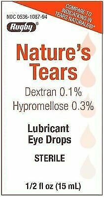 Rugby Natures Tears Sterile Lubricant Eye Drops 15 Ml (pack of 3) for ...